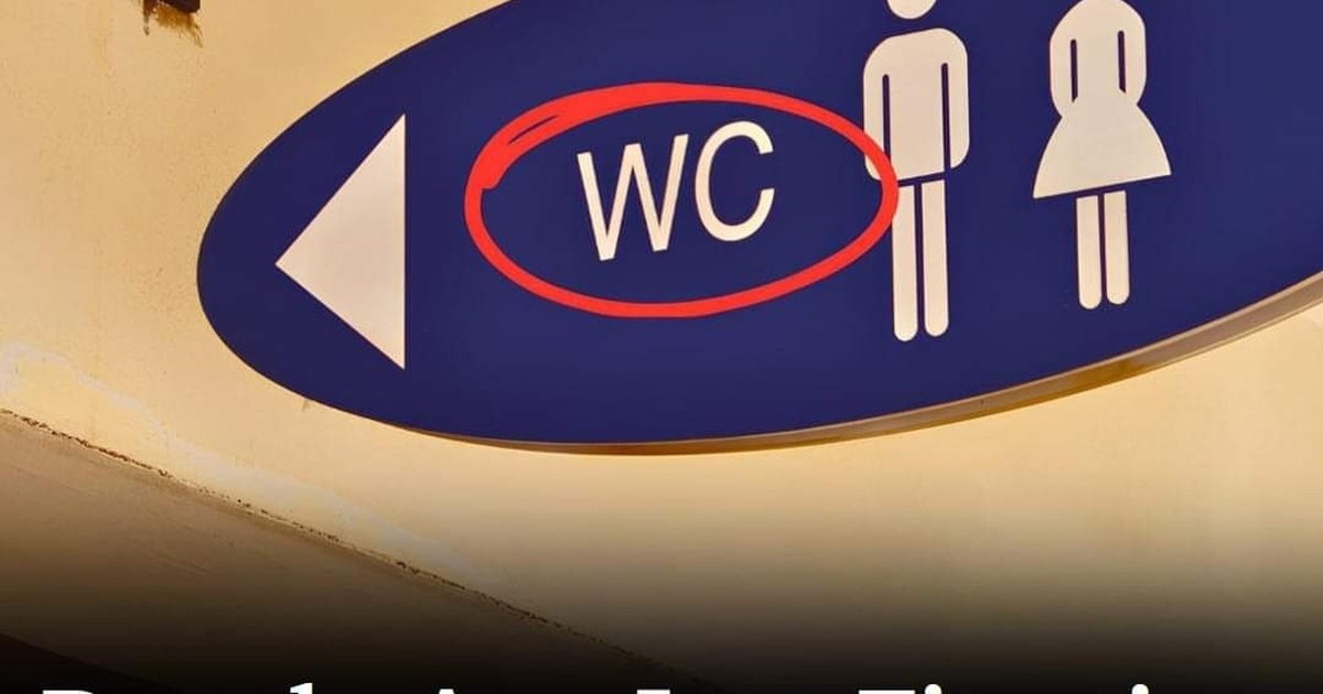 Some people are only now realizing what the “WC” sign stands for on ...
