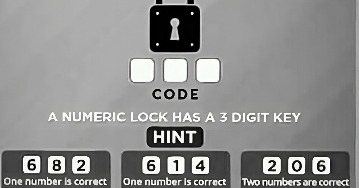 Crack The Code: A Numberic Lock Has A 3 Digit Key - Yohanpost