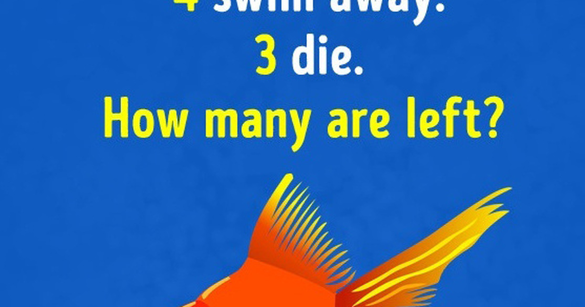 How Many Fish Are Left in the Tank? Don’t Get Fooled by the Trick ...