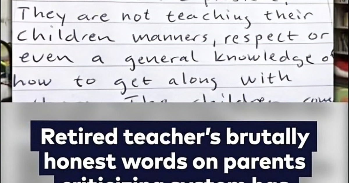 Retired teacher’s brutally honest words to parents criticizing the ...