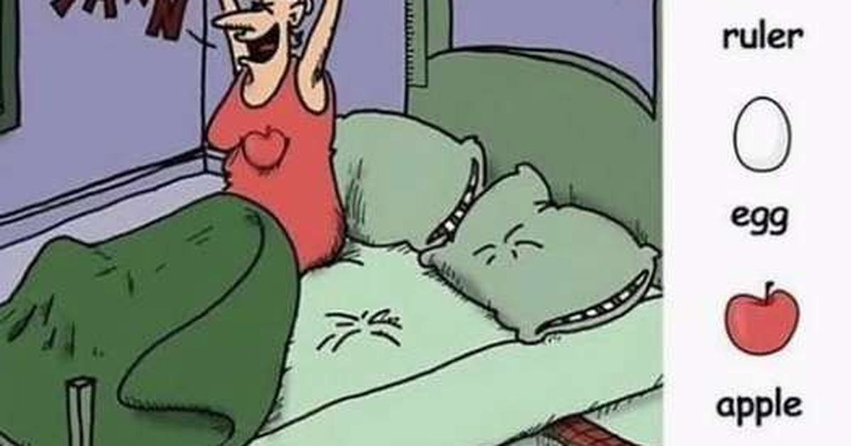 Find Ruler, Egg, Apple, Book. I’m sure you can’t find the 4th object ...